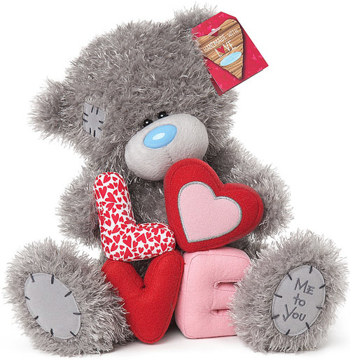 Nalle, LOVE bokstäver, 25cm - Me To You | Nalleriet.se